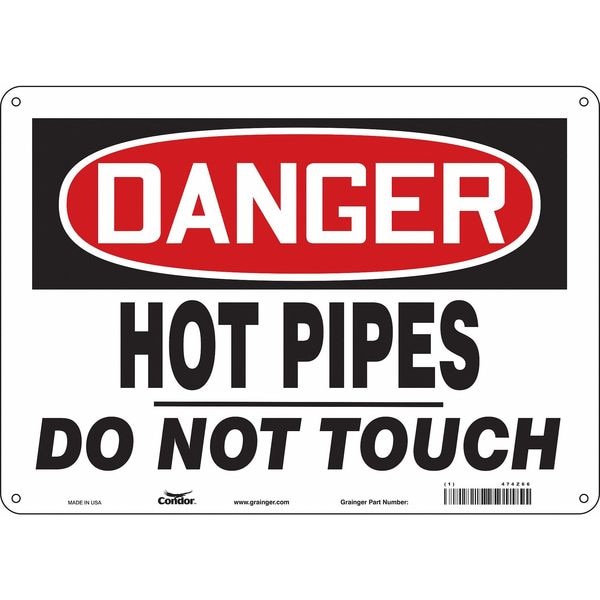 Condor Danger Sign, 10 in H, 14 in W, Aluminum, Horizontal Rectangle ...