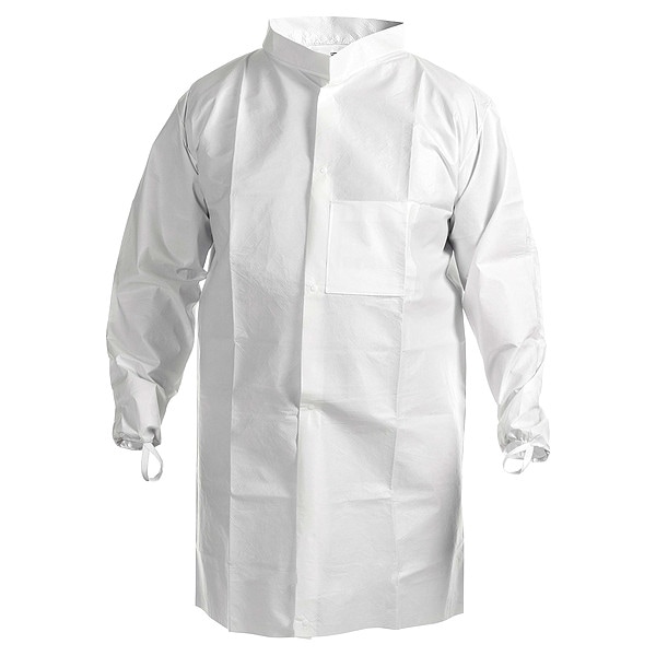 Kimtech Kimtech A7 Lab Coat, SMS, Snaps Closure, White, 6XL, 30 PK ...