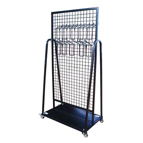 Westward Long Handle Mobile Tool Rack, 36 in W x 72 in H x 24 in D ...