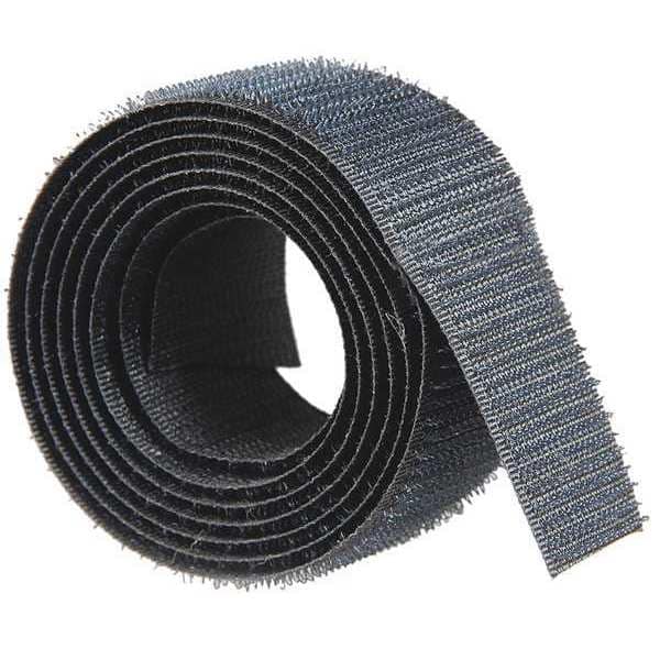 VELCRO BRAND 75 ft. x 1 in. Hook Reclosable Fastener, Black Roll, No ...