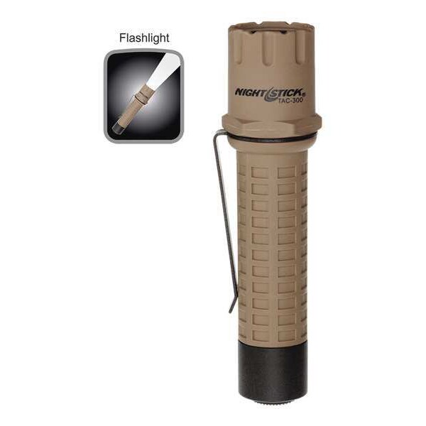 Bayco Tan No Led Tactical Handheld Flashlight, 180 lm TAC-300T | Zoro