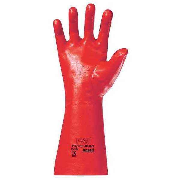 Ansell Solvex 15-554 Chemical Resistant Gloves, PVA, 14 in L, 37.5 mil ...