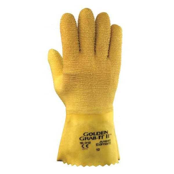 Edge Cut-Resistant Coated Gloves, Cut Level A2 , Latex , Crinkled , 10 ...