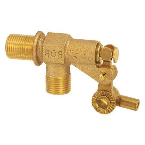 Bob Float Valve, 1/2 in., Bulkhead, Brass, MNPT R700-1/2 | Zoro