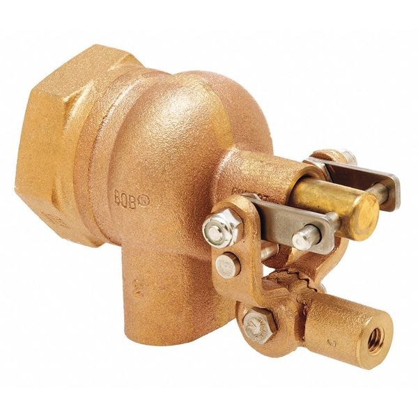 Bob Float Valve, 1-1/2 in., Pipe, Brass, FNPT R605T-1-1/2 | Zoro