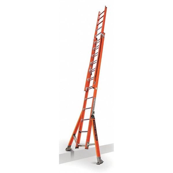 Little Giant Ladders 24 ft. Fiberglass Extension Ladder, 300 lb. Load ...