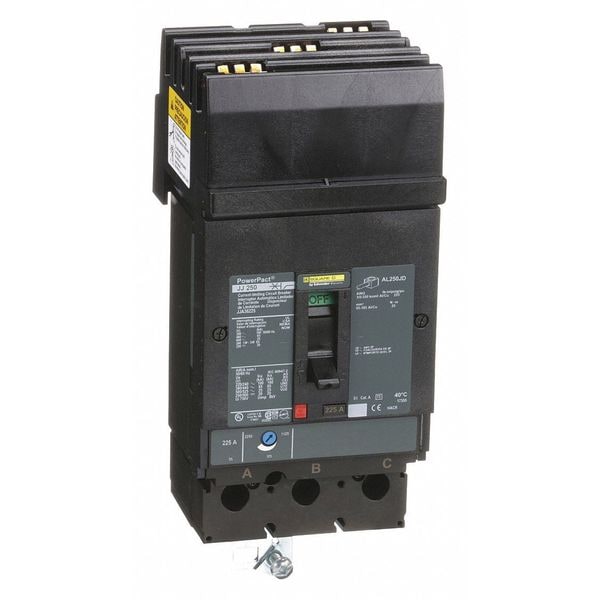 SQUARE D 225A, 3 pole Molded Case Circuit Breaker, POWERPACT J, 600V AC ...