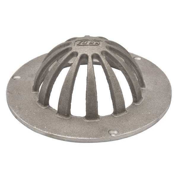 Zurn Round Dome Strainer, Aluminum, 2", Drop In P1910-SEMI-DOME-ALUM | Zoro
