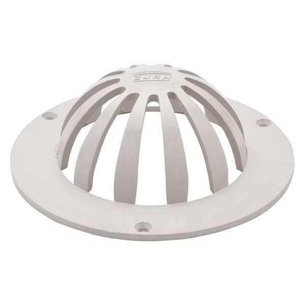 Zurn Round Dome Strainer, Plastic, 2", Drop In P1910-SEMI-DOME | Zoro