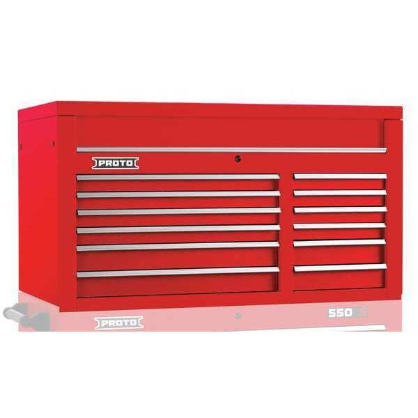 Proto 550S Series Top Chest, 12 Drawer, Red, Steel, 50 in W x 25-1/4 in ...