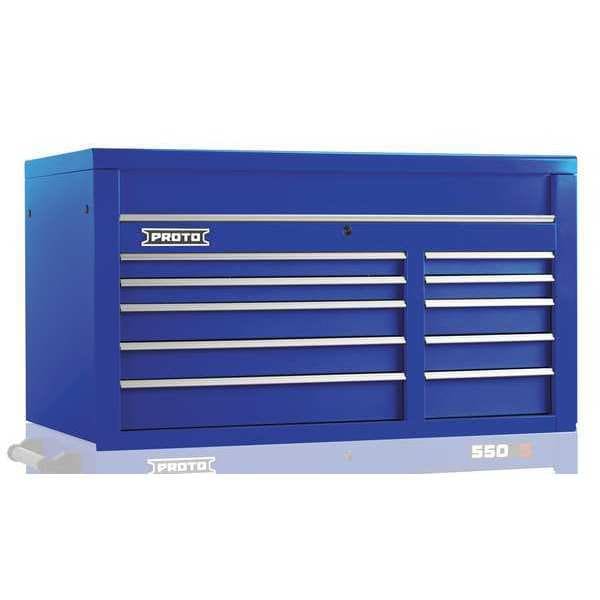 Proto 550S Series Top Chest, 10 Drawer, Blue, Steel, 50 in W x 25-1/4 ...