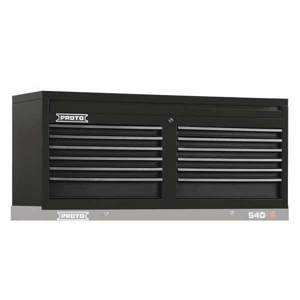 Proto 540S Top Chest, 12 Drawer, Black, Steel, 54 in W x 18 in D x 23 ...