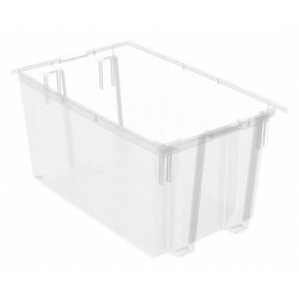 Akro-Mils Stack and Nest Container, Industrial Grade Polymer, Clear 35185SCLAR | Zoro