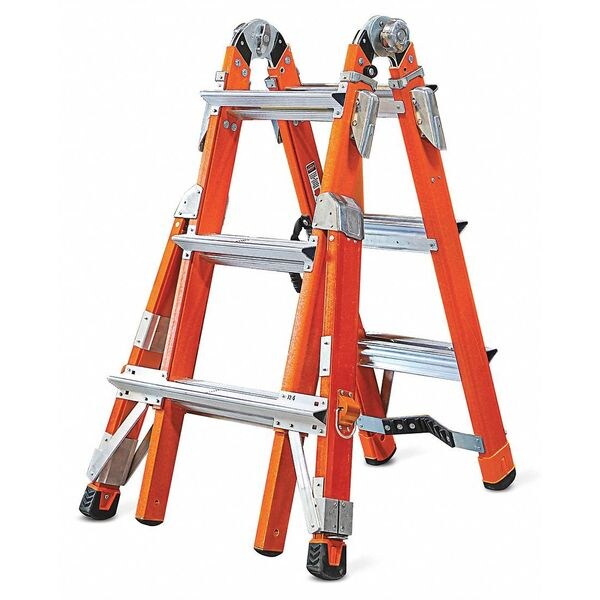 Little Giant Ladders Multipurpose Ladder, 11 ft., Fiberglass, 375 lb ...