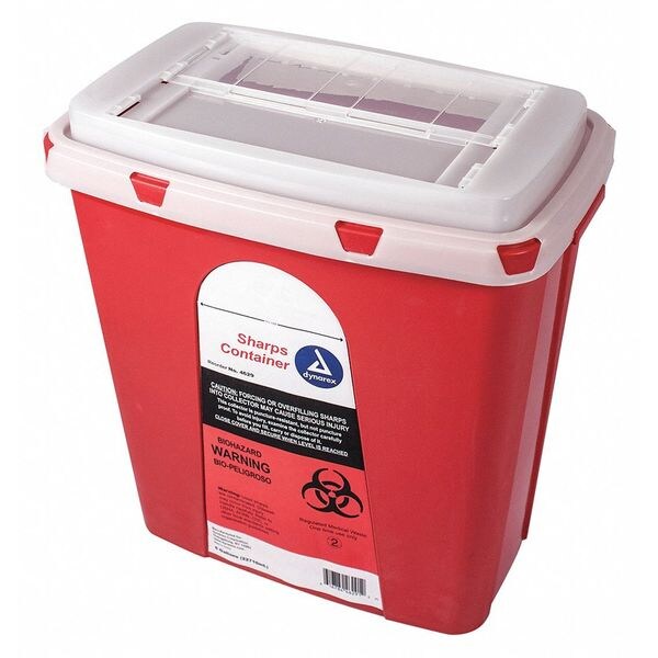 First Aid Only Sharps Container, 6 gal., 14 in. H, Red 90769 | Zoro