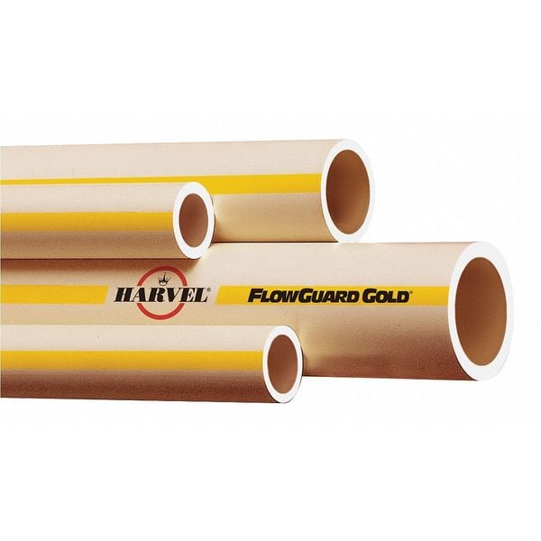Harvel Pipe, CPVC, Gold, 10 ft. L, 3/4" H0110075CTG10 | Zoro