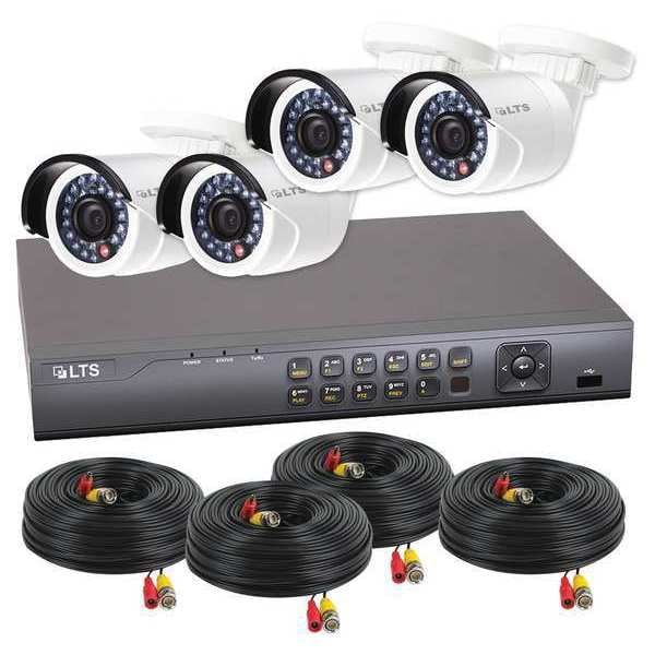 Lts DVR HD Camera Kit, Bullet, Fixed, 2MP LTD0882K-4B | Zoro