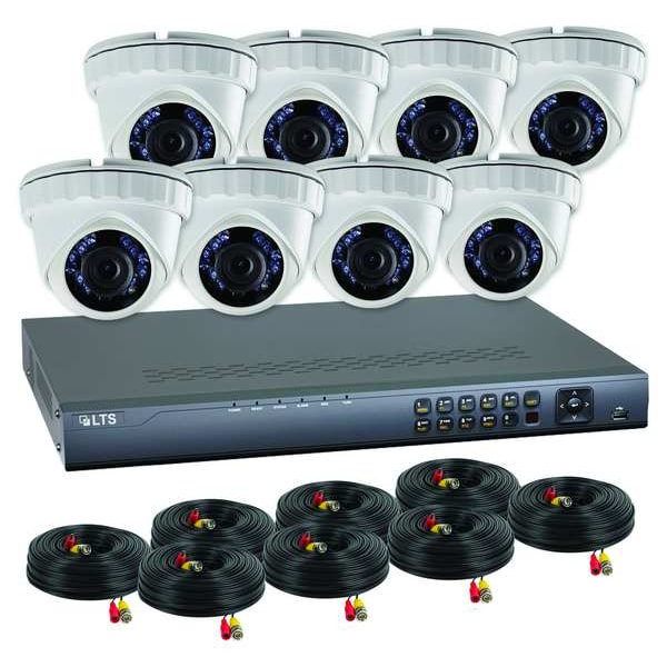 Lts DVR HD Camera Kit, Turret, Fixed, 2MP LTD0162K-8T | Zoro
