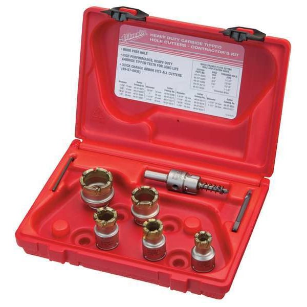 Milwaukee Tool Carbide Cutter Steel Plate Contractor's Kit - 7PC 49-22 ...