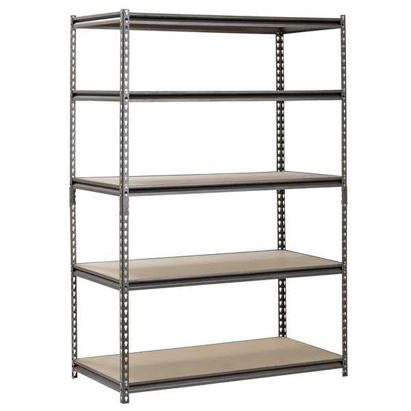SANDUSKY Freestanding Bulk Storage Rack, 24 in D, 48 in W, 5 Shelves ...