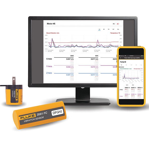 Fluke Vibration Sensor Starter Kit with Software FLUKE 3561/3502 FC | Zoro