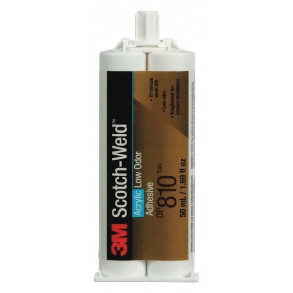3M Scotch-Weld Acrylic Adhesive, DP810 Series, 1:1 Mix Ratio, 20 min ...