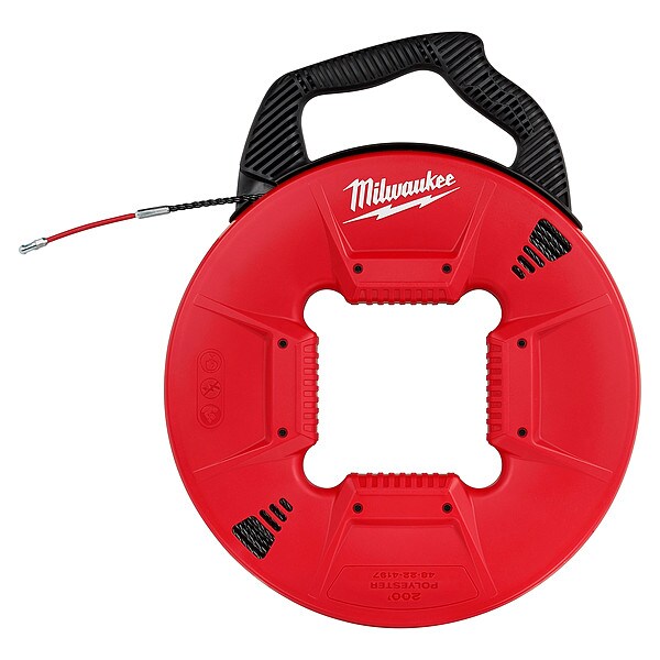MILWAUKEE 200' Polyester Fish Tape w/ Flexible Metal Leader (48-22-4197 ...