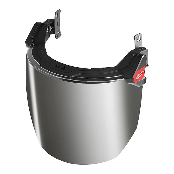 Milwaukee Tool Face Shield, Silver Visor, 9 1/2 in Height, Locking ...