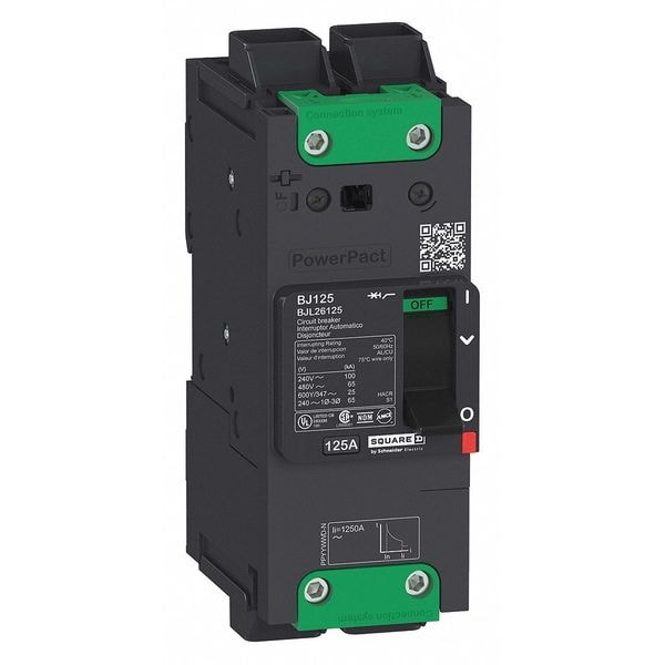 SQUARE D 30A, 2 pole Molded Case Circuit Breaker, POWERPACT B, 347/600V ...