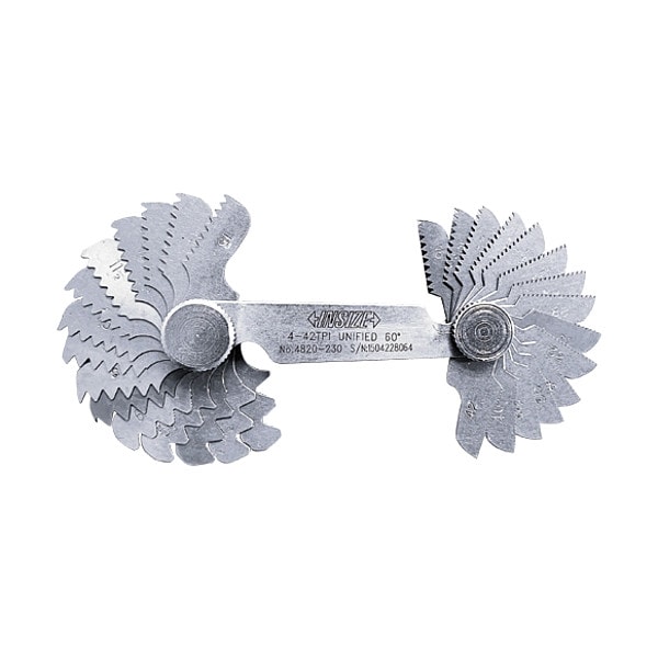 Insize Screw Pitch Gage, Thread Angle 60 degrees 4820-230 | Zoro