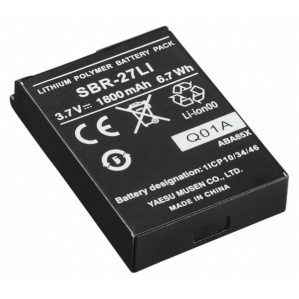 Standard Horizon Battery, Type Lithium-Ion SBR-27LI | Zoro