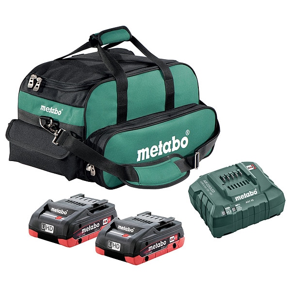 Metabo Battery and Charger Kit For Li-Ion 18V Starter 18V 2x 4.0Ah LiHD ...