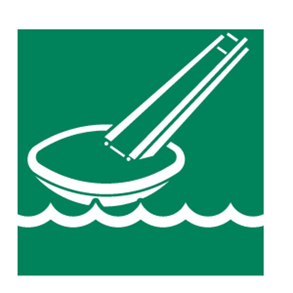 Condor (EVACUATION SLIDE SYMBOL), 6 in W x 6 in H, Square ...