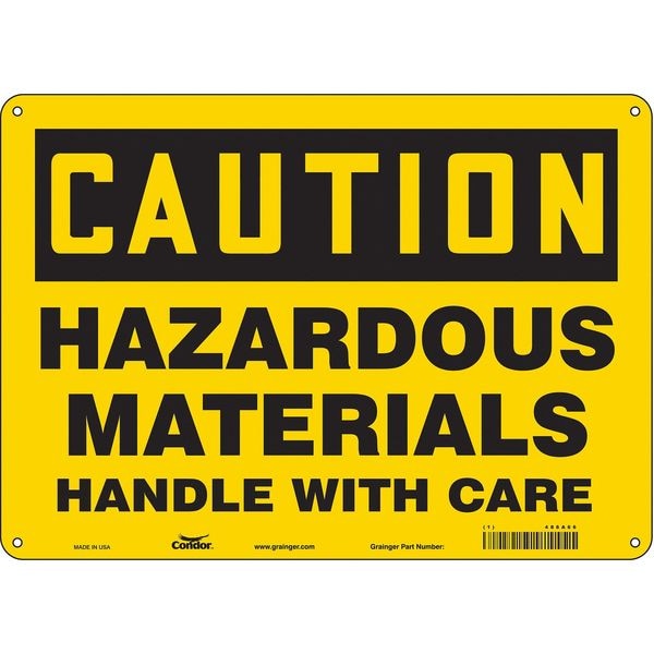 Condor Chemical Sign, 10 in H, 14 in W, Polyethylene, Horizontal ...