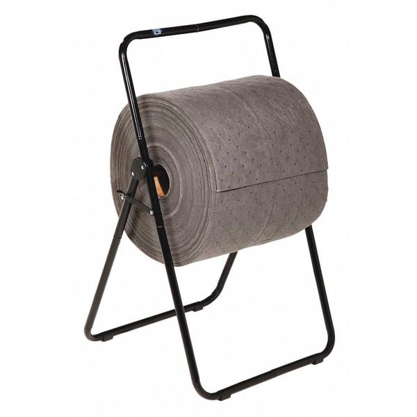 Spilltech Adj. Roll Dispenser, Black, Steel A-ROLLRACK2 | Zoro