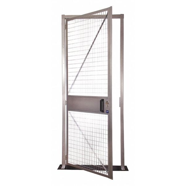 Folding Guard Hinged Door, Steel, 2-53/64 ft. W Overall QF-H38-MR | Zoro