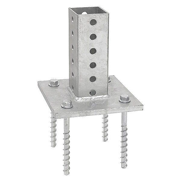 Tapco Anchor for Square Post, Square, , Galvanized steel Silver ...