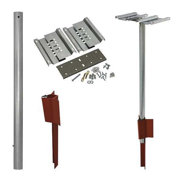 Tapco Mailbox Post, Silver, Powder Coated, In Ground, Classic 034-00212 ...