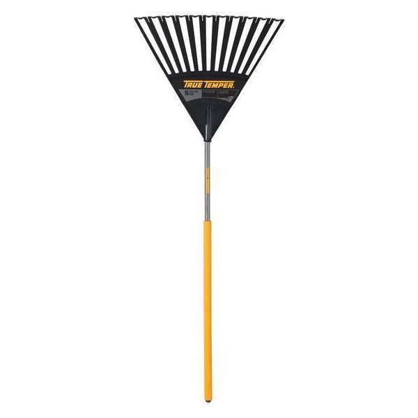 True Temper 25-3/4 in Polypropylene Clog Free Leaf Rake, 11 Tines, 48 ...