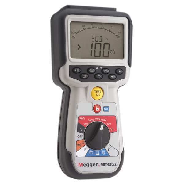 Megger Battery Operated Megohmmeter, 1000VDC MIT430/2 | Zoro
