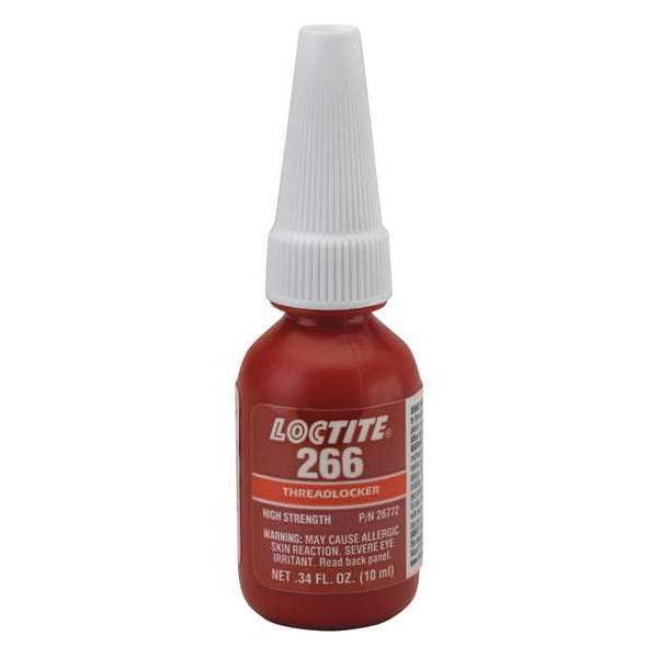 Loctite Threadlocker, LOCTITE 266, Red, High Strength, Liquid, 10 mL ...