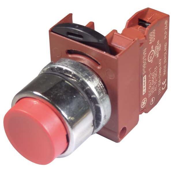Abb Non-Illuminated Push Button, 22 mm, 1NC, Red P9M-PNRSN20N0 | Zoro