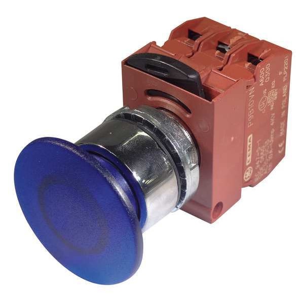 Abb Illuminated Push Button, 22 mm, 1NO/1NC, Blue P9M-ET4LI112ADI | Zoro