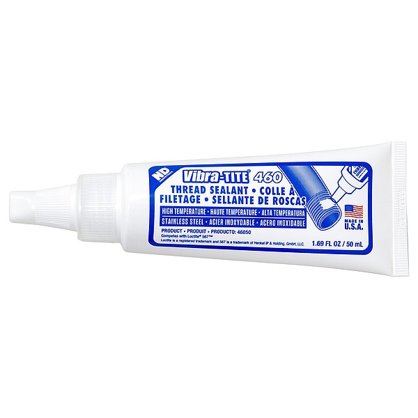 Vibra-Tite Pipe Thread Sealant, 460, White, Paste, 1.7 fl oz, Tube ...