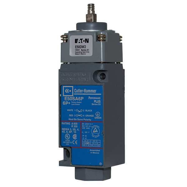 Eaton Heavy Duty Limit Switch, Wobble Stick, 2NC/2NO, 10A @ 600V AC ...