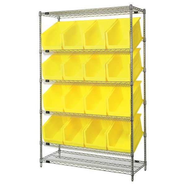 Quantum Storage Systems Steel Wire Pick Rack, 48 in W x 74 in H x 18 in ...