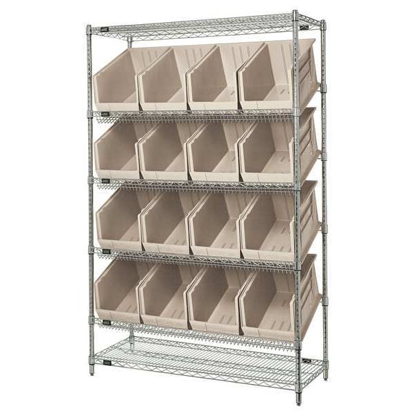 Quantum Storage Systems Steel Wire Pick Rack, 48 in W x 74 in H x 18 in ...