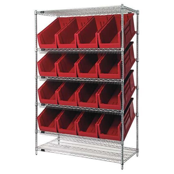 Quantum Storage Systems Steel Wire Pick Rack, 48 in W x 74 in H x 24 in ...
