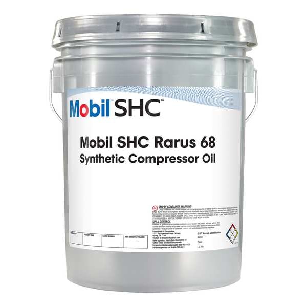 Mobil Compressor Oil, 5 gal., Pail, ISO VG 68 122000 | Zoro