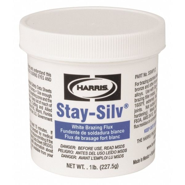 Harris Soldering Flux, Stay-Silv White Brazing Flux, Paste, FB3-A AWS ...